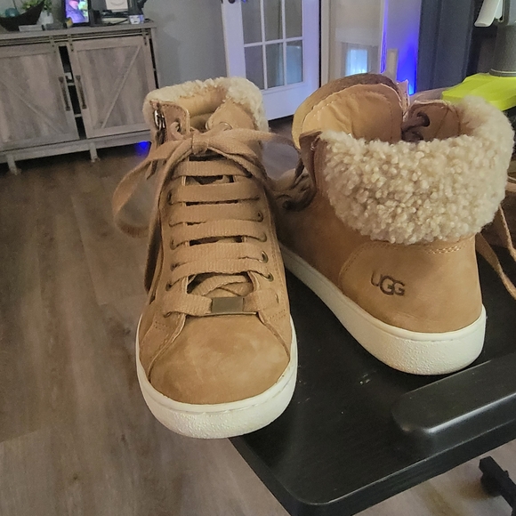 UGG | Shoes | Ugg Tan Hightop Sneakers | Poshmark